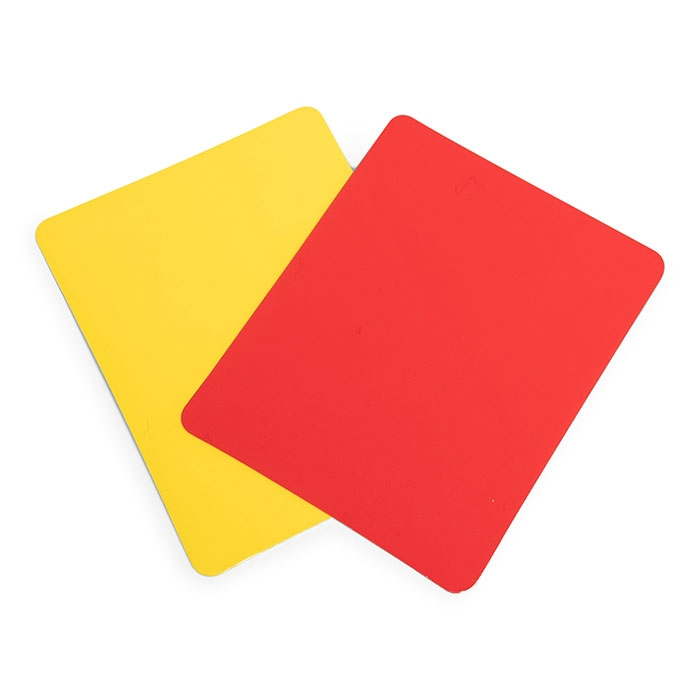 Dommerkort • Køb 1 sæt rødt og gult kort billigt hos Roligan